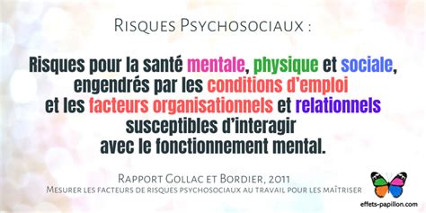 Les Facteurs De Risques Psychosociaux Effets Papillon