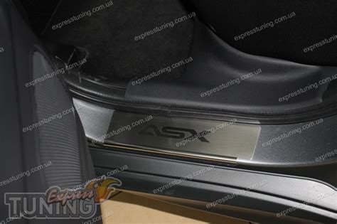 Накладки на пороги Митсубиси АСХ (защитные накладки Mitsubishi ASX ...