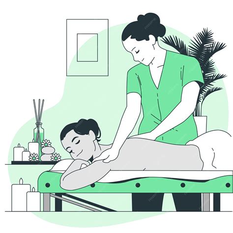 Free Vector Relaxing Massage Concept Illustration