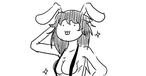 因幡てゐ 年賀状にこんなん描いてみてもいいかな？ なつのイラスト Pixiv