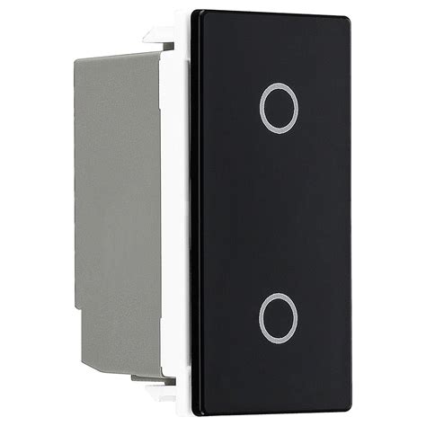 Bg Emtdsb Slave Touch Led Dimmer Trailing Edge Euro Module Black Inser — Masterlec