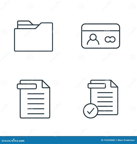 User Interface Line Icons Linear Set Stock Vector Illustration Of Interface Line 192594082