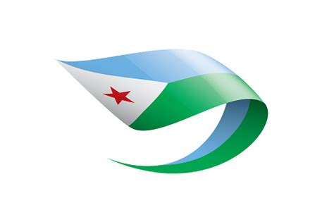 지부티 국기 흰색 바탕에 벡터 일러스트 레이 션 국가 관광명소에 대한 스톡 벡터 아트 및 기타 이미지 국가 관광명소 국기