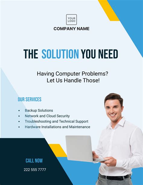 Free It Services Flyer Template To Edit Online