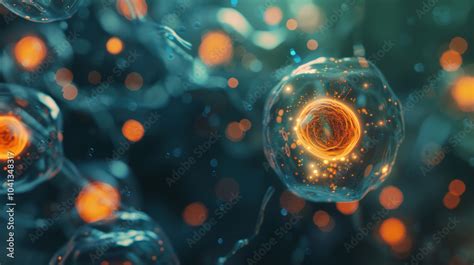 Microscopic View Of A Cell Undergoing Apoptosis With Visible Shrinking