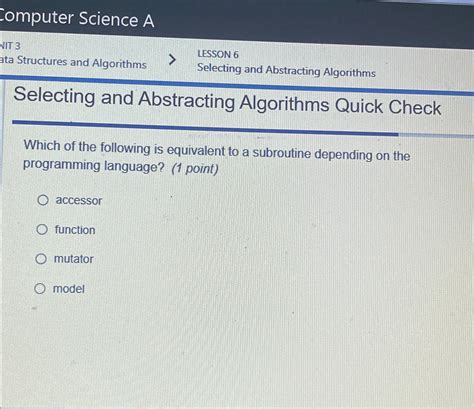 Solved Computer Science ANIT 3ata Structures And Chegg