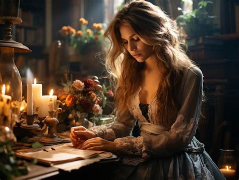 Premium Photo Introverted Writer Soulful Portrait Of Creative