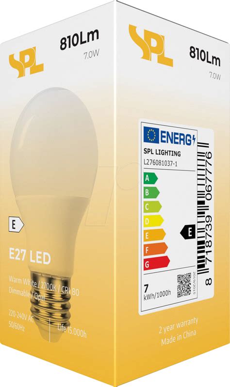 Schi L2760810371 Led Lampe E27 73 W 810 Lm 2700 K Dimmbar Bei