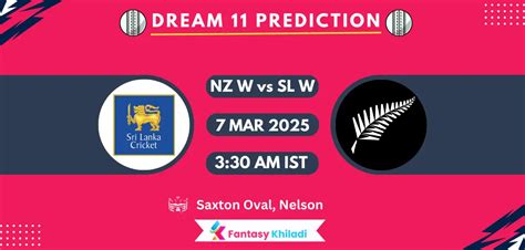 Nz W Vs Sl W Dream11 Prediction Today Match 2nd Odi Sri Lanka Women