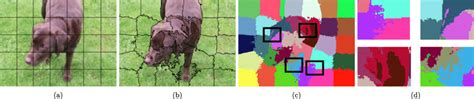 an example of unconnected superpixels a original image b