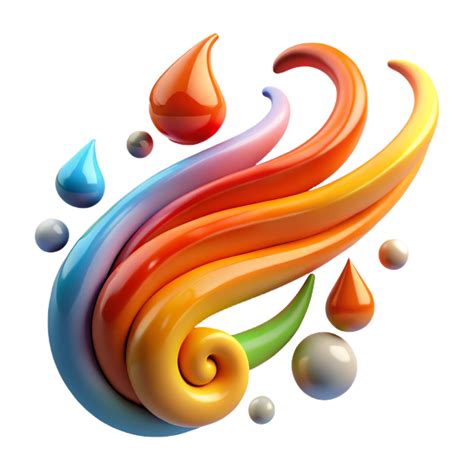 Magnificent Rustic Abstract Colorful Swirls And Drops Exclusive 56764072 Png