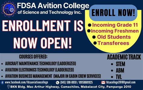 Fdsa Fdsa Aviation College Of Science And Technology Inc Facebook