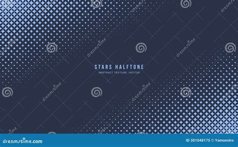 Stars Halftone Pattern Vector Slanted Border Blue Texture Abstract