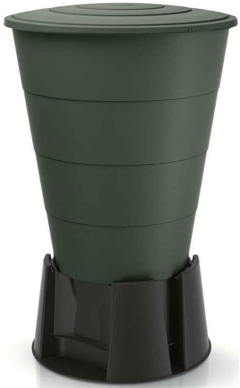 Prosperplast Lietaus vandens bakas Smooth 210l Žalias FOREST žema