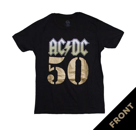 Acdc Fifty Gold Bolt Array Blk Vancouver Rock Shop