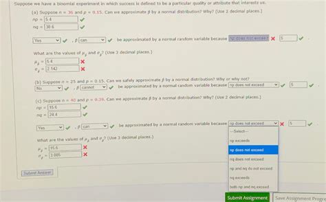 Solved Suppose We Have A Binomial Experiment In Which Chegg Com