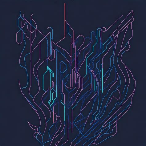 Premium Ai Image Photo Of A Colorful Abstract Poster With Vibrant Blue And Pink Lines