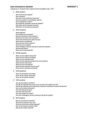 Fillable Online Chapter Crime Scene ManagementIntroduction To Fax Email Print PdfFiller