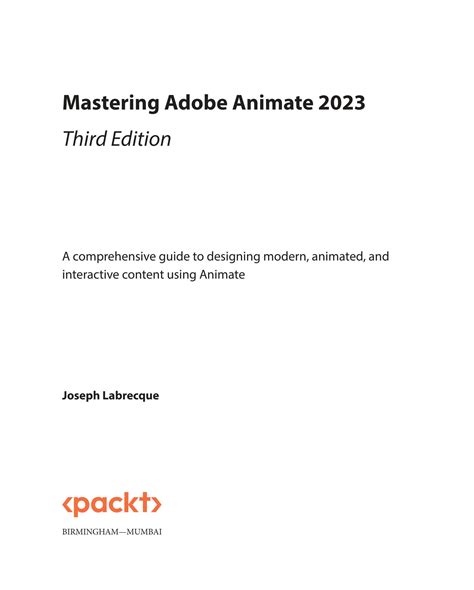 Solution Joseph Labrecque Mastering Adobe Animate A Comprehensive