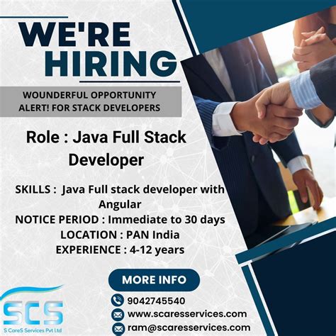 S Cares Services Pvt Ltd On Linkedin Javafullstackdeveloper