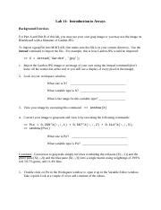 Lab 11 Introduction To Arrays Lab 11 Introduction To Arrays