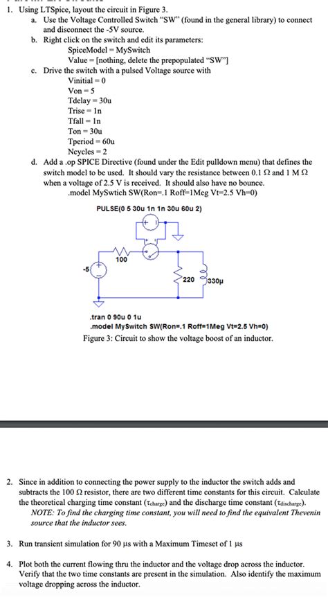 Solved 1 Using Ltspice Layout The Circuit In Figure 3 A Use The
