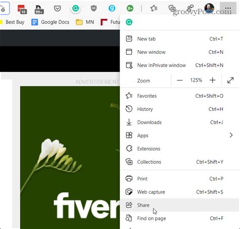 How To Share Web Content Using Microsoft Edge In Windows