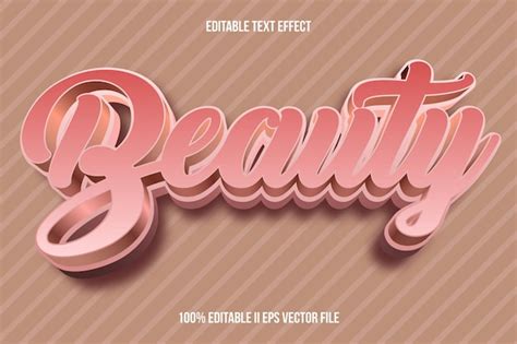 Premium Vector Beauty Editable Text Effect 3d Emboss Gradient Style