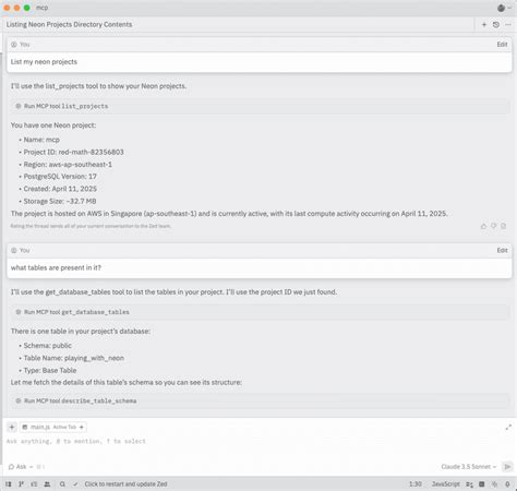 Get Started With Zed And Neon Postgres Mcp Server Neon Guides