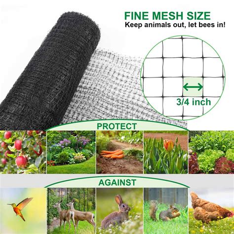 Mklsit Deer Netting Fence 8ft X 100ft Bird Netting Heavy Duty Garden