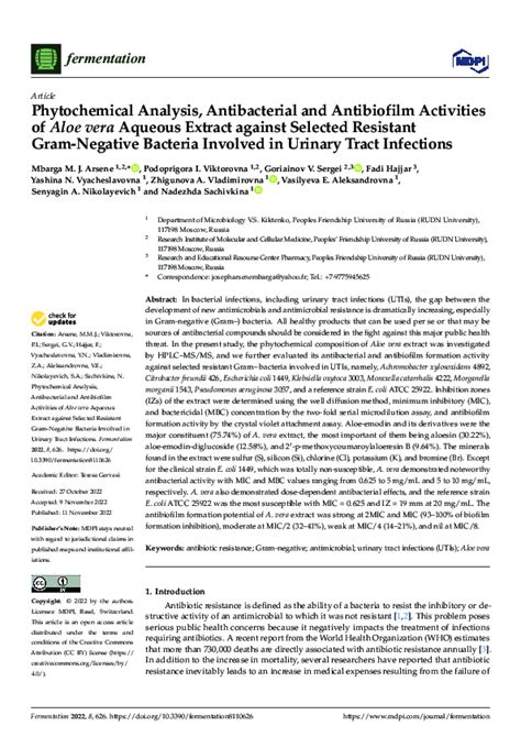 Pdf Phytochemical Analysis Antibacterial And Antibiofilm Activities