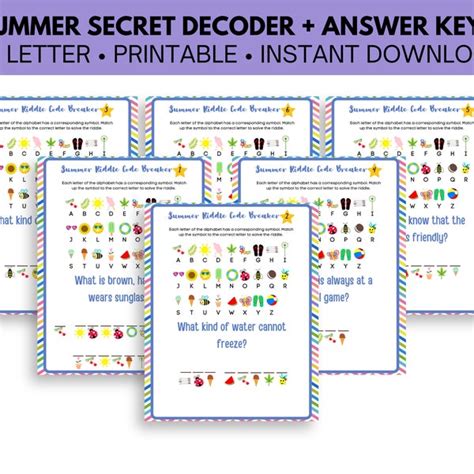 Secret Decoder Printable Craft Etsy