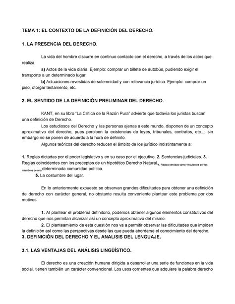 Apuntes De Teoría Del Derecho Primero De Derecho Tema 1 El Contexto
