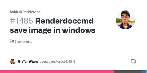 Renderdoccmd Save Image In Windows · Issue 1485 · Baldurkrenderdoc · Github