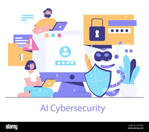 AI Cybersecurity Concept Digital Protection Through Automation With