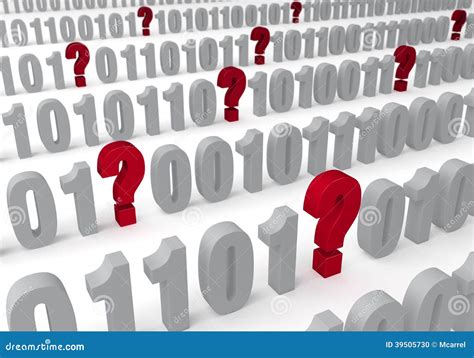 Questions In The Data Stock Illustration Image