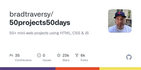 50projects50days index at master · bradtraversy 50projects50days