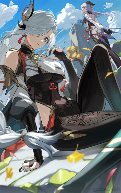 Ganyu And Shenhe Genshin Impact Drawn By Bum Hico Danbooru