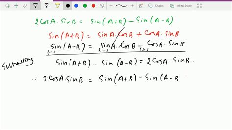 Trigonometry Product Formulae Of 2sina Cosb 2cosa Sinb 2cosa