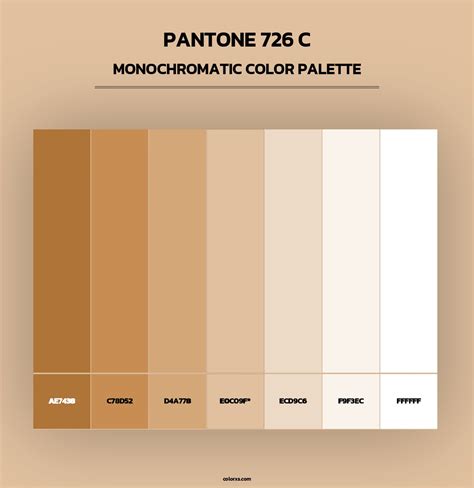 Pantone 726 C Color Palettes