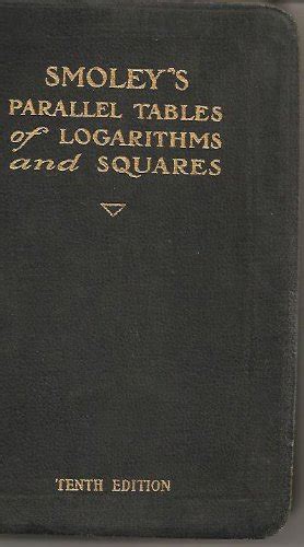 Parallel Tables Of Logarithms And Squares Smoley C K Books
