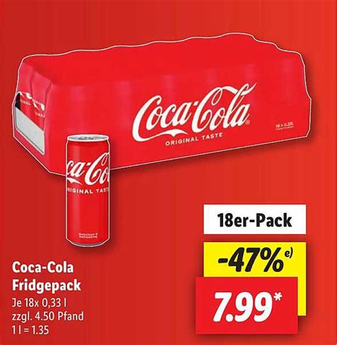 Coca Cola Fridgepack Angebot Bei Lidl 1prospekte De