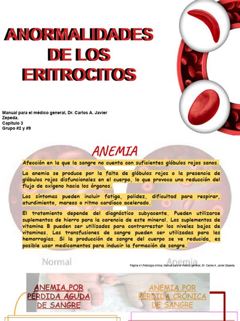 Anomalia De Eritrocitos 1p2023 Pdf Anemia Sangre