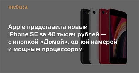 Apple представила новый iPhone SE за 40 тысяч рублей — с кнопкой «Домой ...