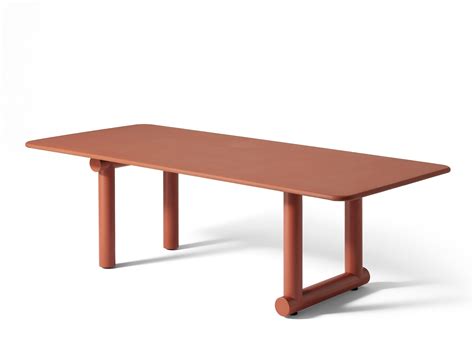 Trampoline Table Powder Coated Aluminium Garden Table With Cement Top By Cassina