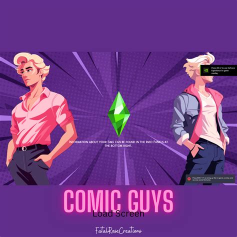 FatalRoseCreations Comic Guys Loading Screen The Sims 4 Mods CurseForge