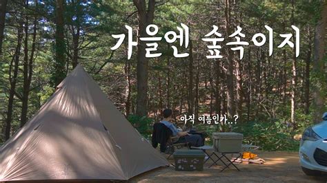 여름이었다 가을캠핑 시작🍂 솔로캠핑 가을캠핑 유식물원캠핑장 Youtube