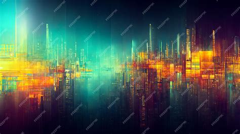 Abstract Digital Cyber Background Big Data Code Matrix Futuristic