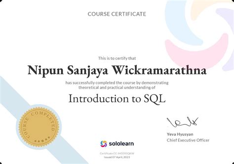 Nipun Wickramarathna On Linkedin Sql
