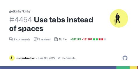 use tabs instead of spaces by distantnative · pull request 4454